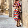 Chesca - Coloured Print Midi Dress