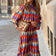 Chesca - Coloured Print Midi Dress